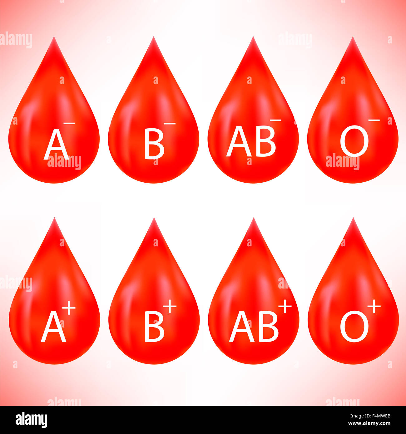 Set of Red Drops Stock Photo - Alamy