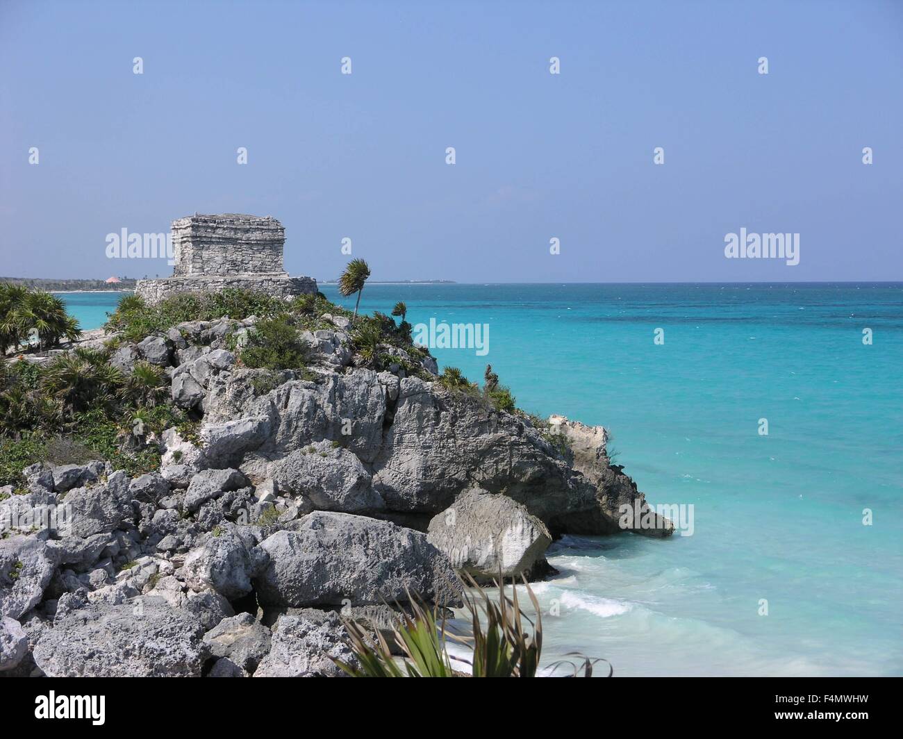 Lighthouse at Tulum, Quintana Roo, Mexico Stock Photo - Alamy