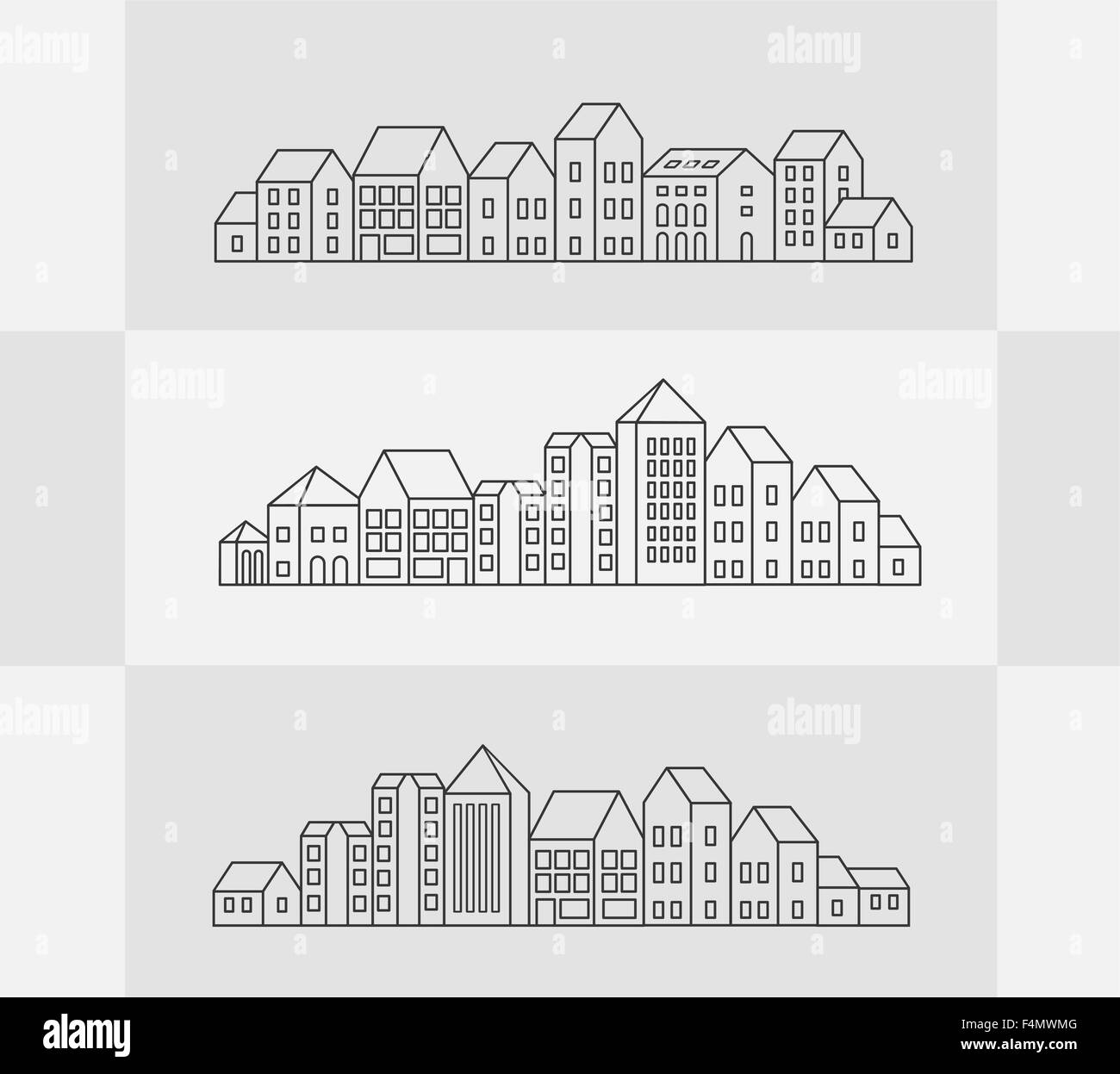 Vector set of linear Stock Vector Image & Art - Alamy
