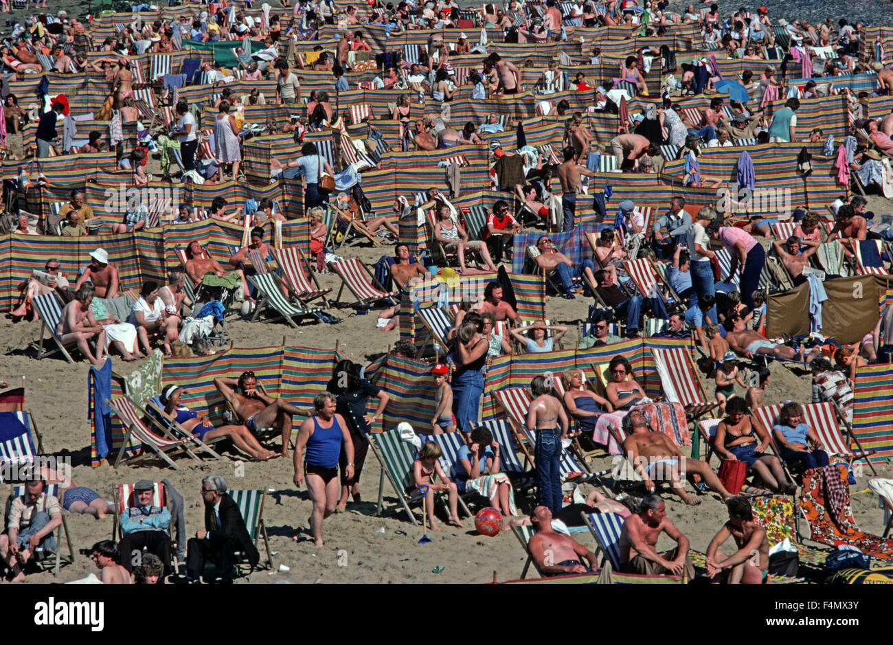 Blackpool August Bank Holiday British seaside town, Lancashire, England ...