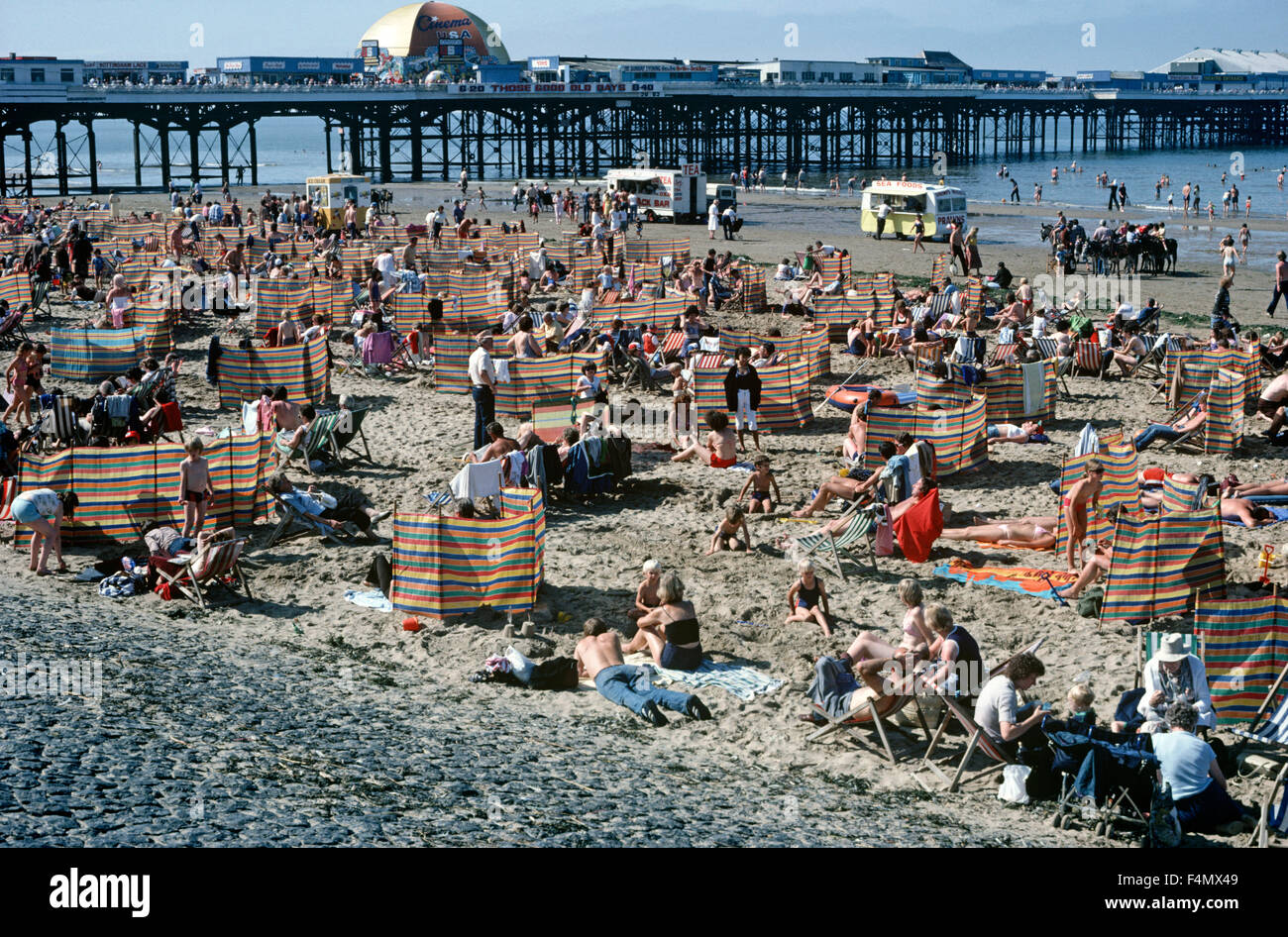 Blackpool August Bank Holiday British seaside town, Lancashire, England ...