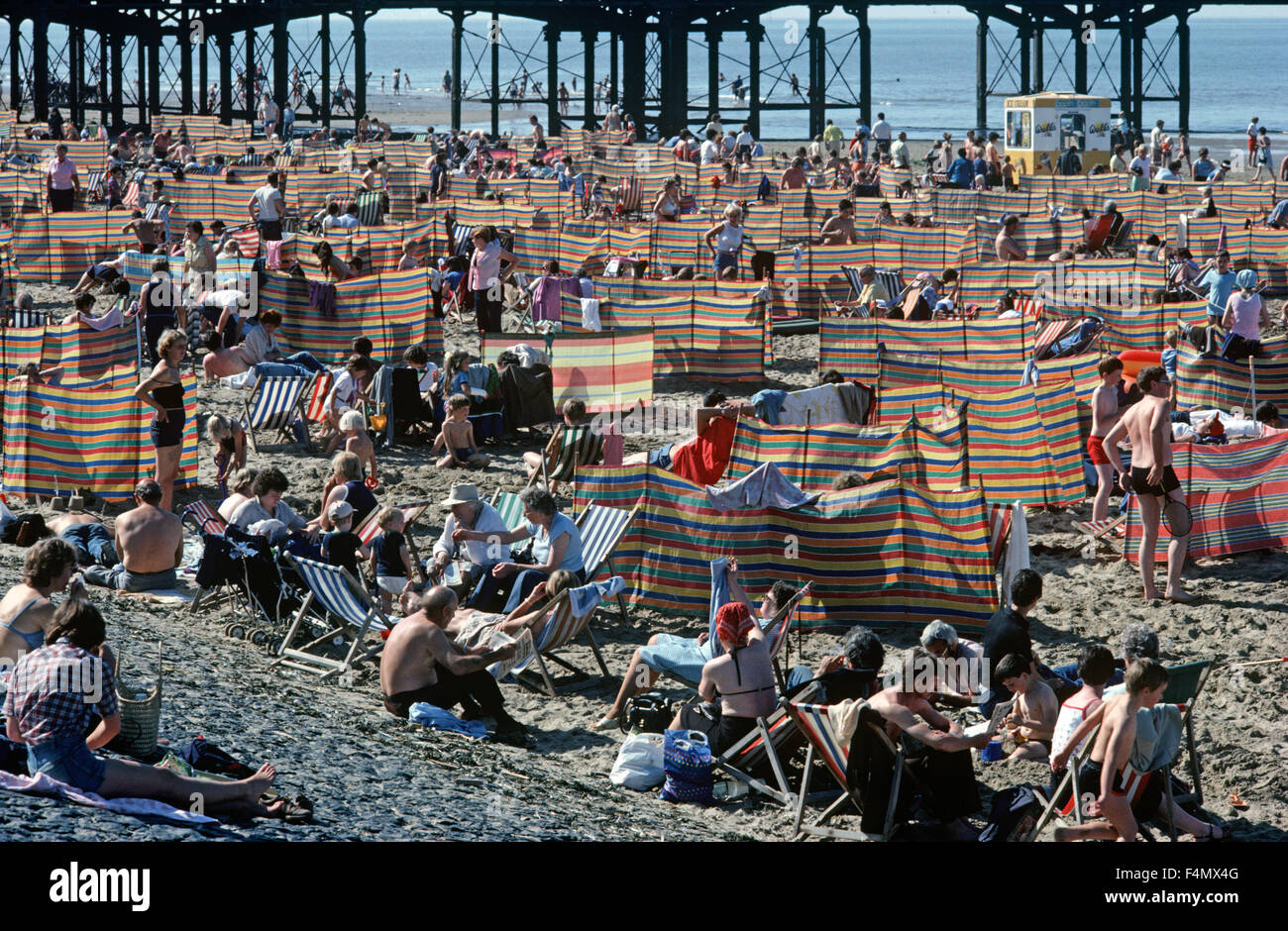 Blackpool August Bank Holiday British seaside town, Lancashire, England ...