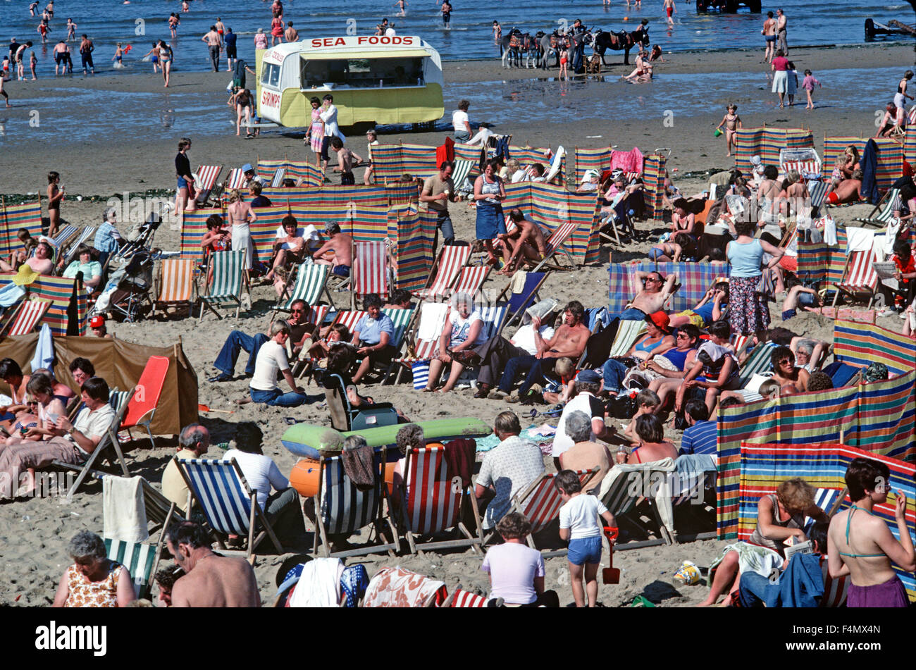 Blackpool August Bank Holiday British seaside town, Lancashire, England ...