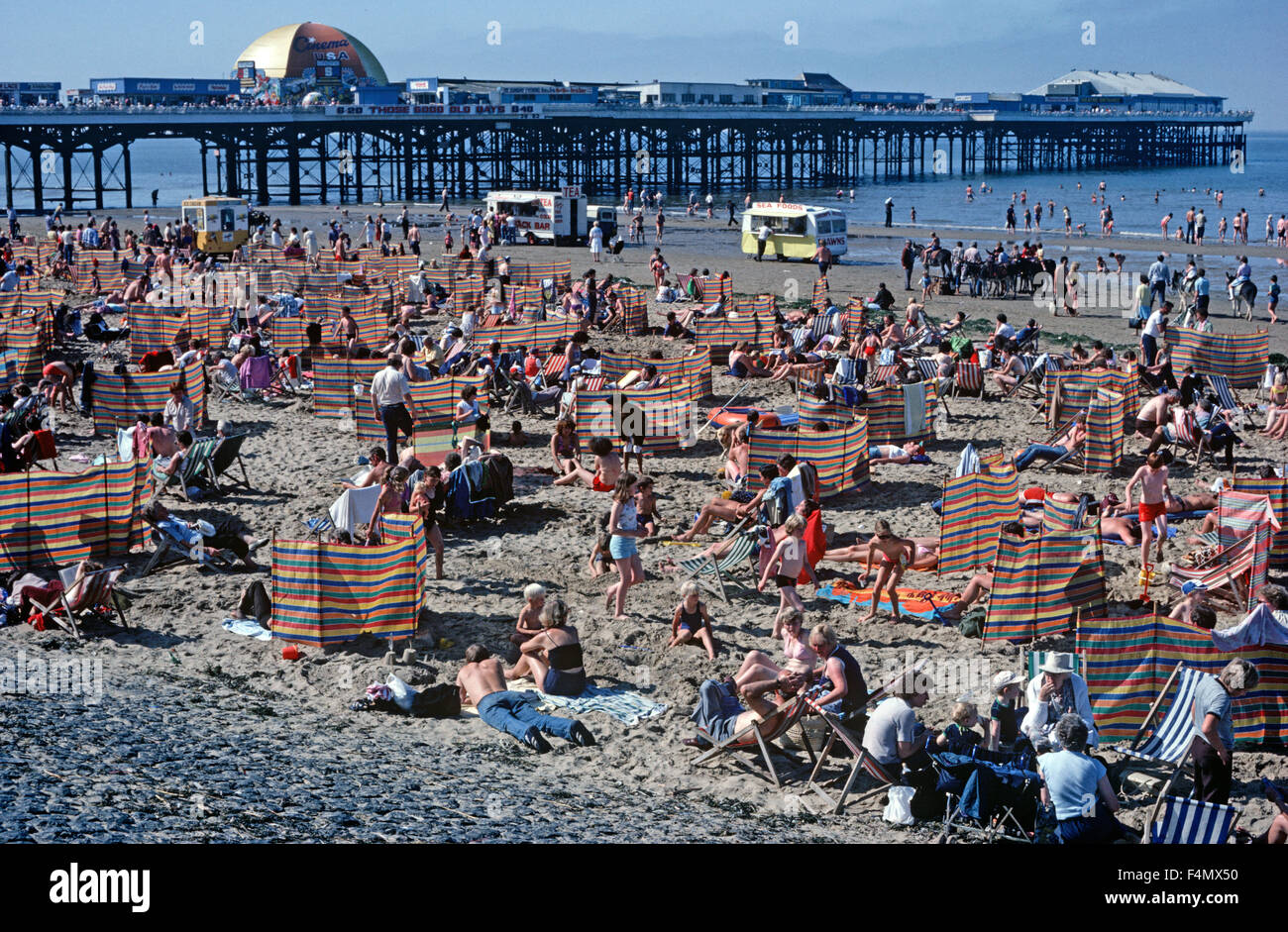 Blackpool August Bank Holiday British seaside town, Lancashire, England ...