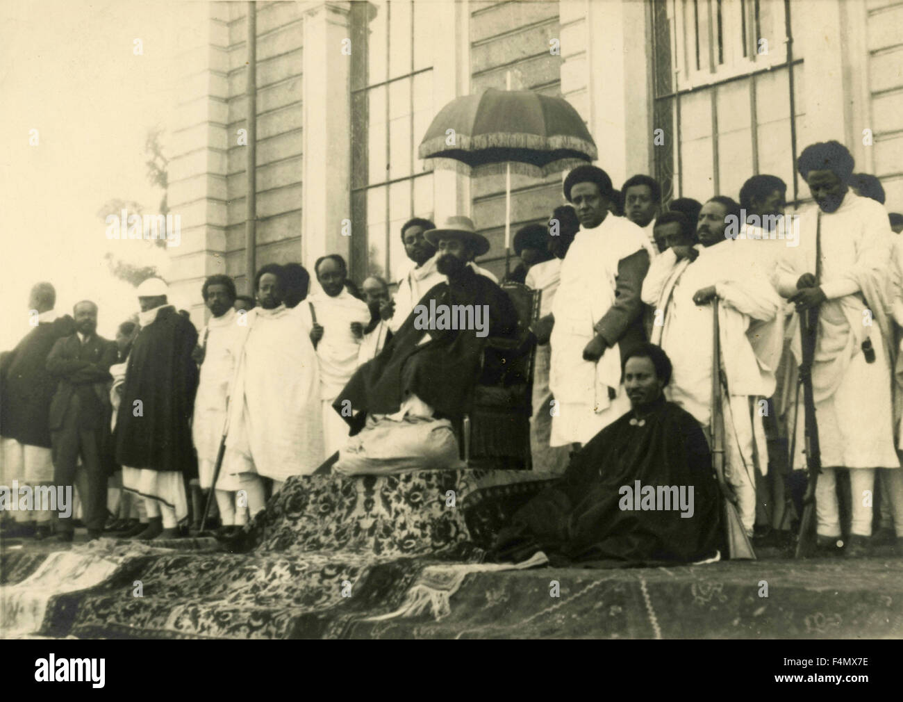 Negus Tafari on the throne, Ethiopia Stock Photo - Alamy