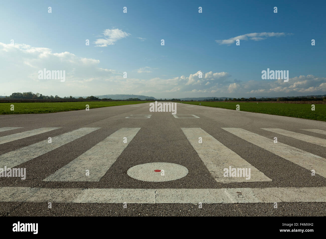 plane concrete runway for sports planes Stock Photo - Alamy