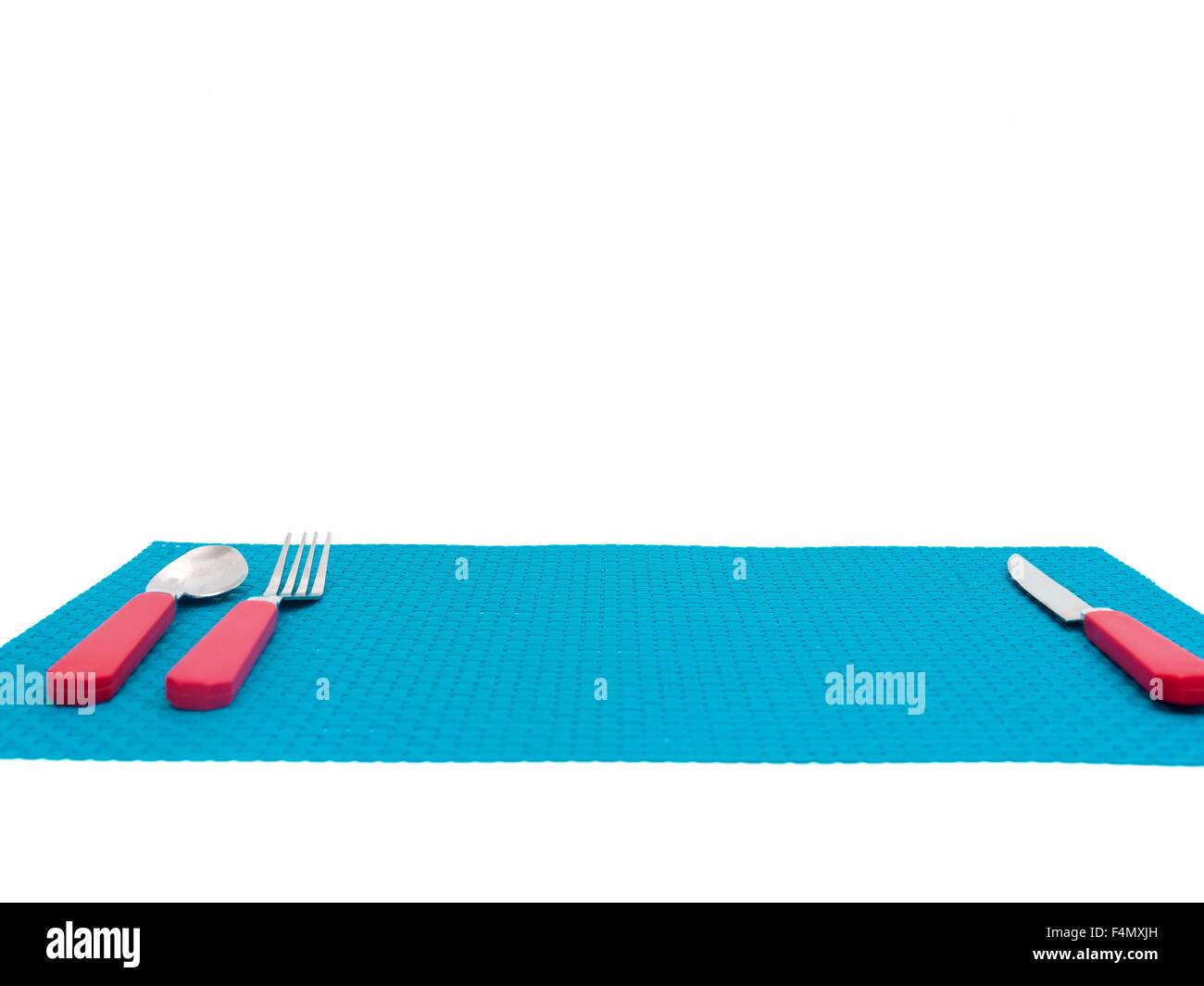 A close up photo of a table place mat setting Stock Photo - Alamy