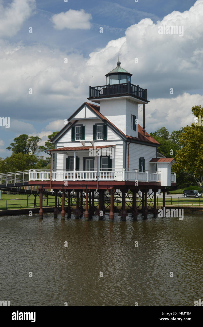The Roanoke River Lighthouse located in Edenton, North Carolina Stock ...