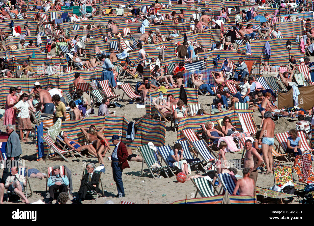 Blackpool August Bank Holiday British seaside town, Lancashire, England ...
