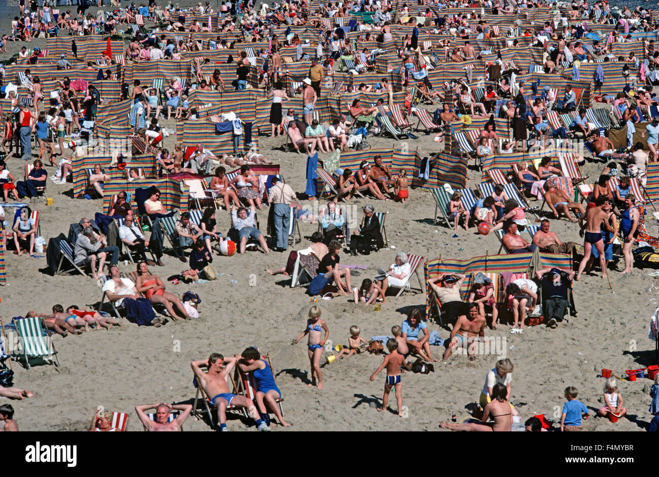 Blackpool August Bank Holiday British seaside town, Lancashire, England ...