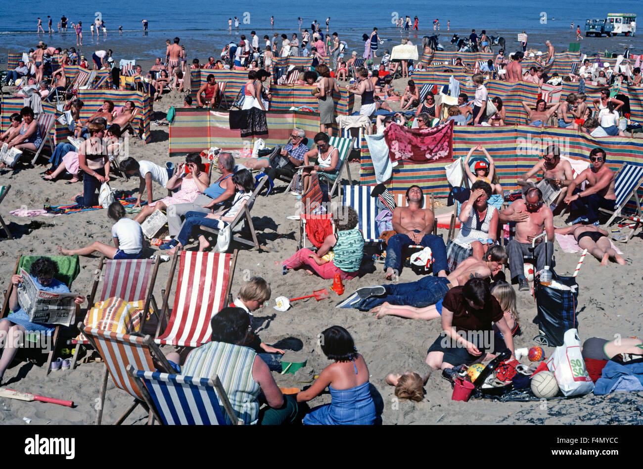 Blackpool August Bank Holiday British seaside town, Lancashire, England ...