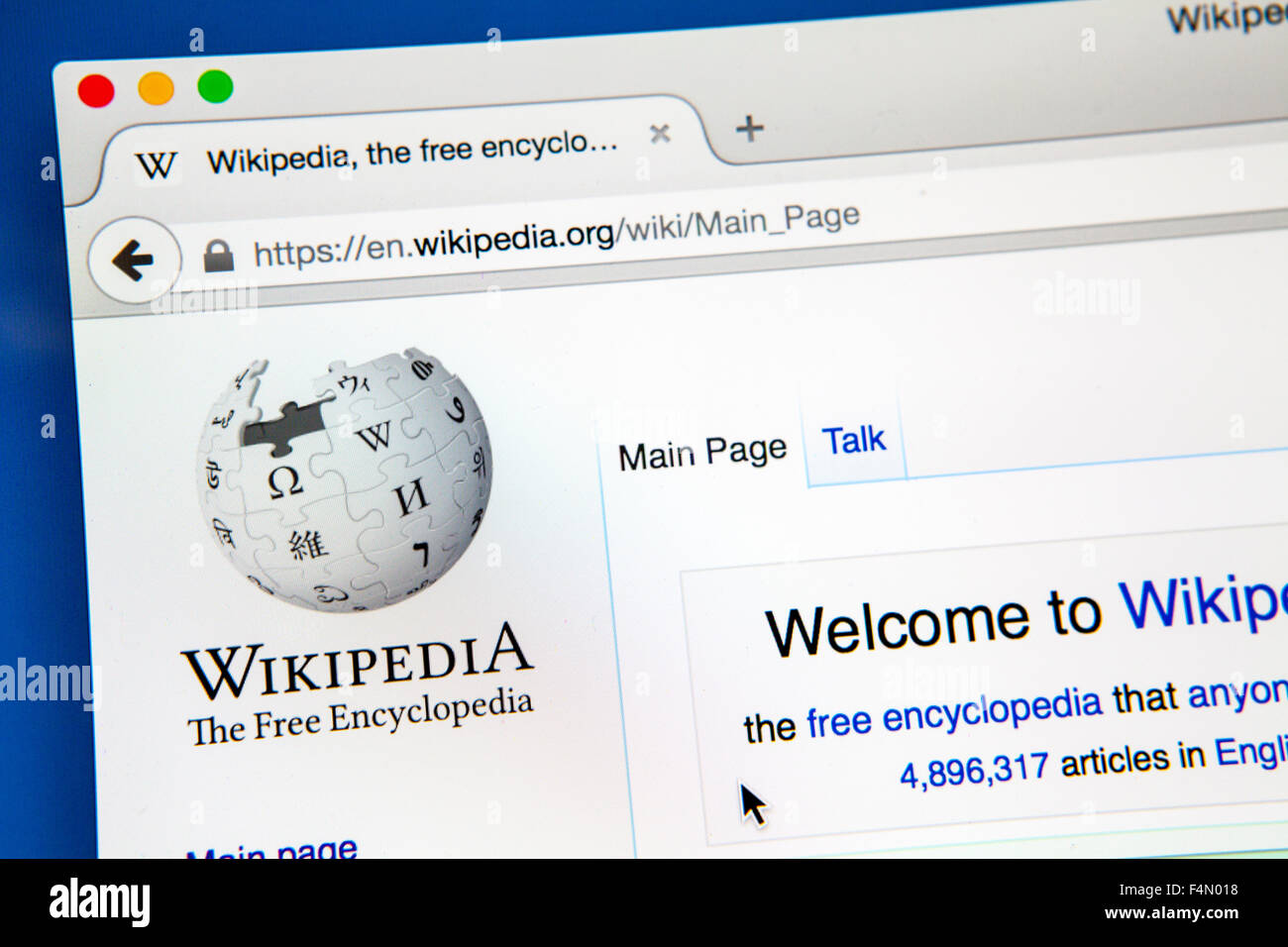 Wikipedia webpage hi-res stock photography and images - Alamy