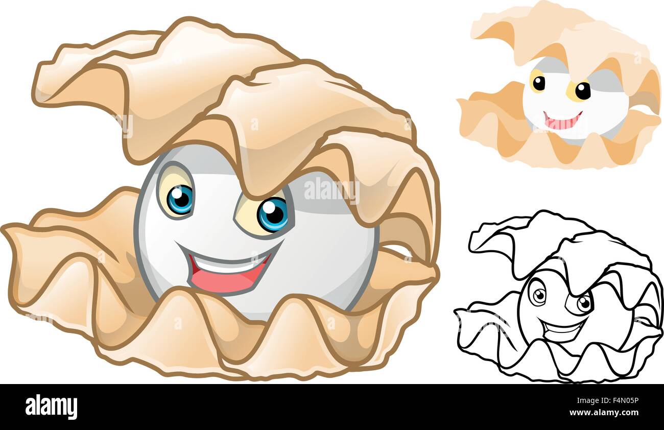Cute seashell cartoon design hi-res stock photography and images - Alamy