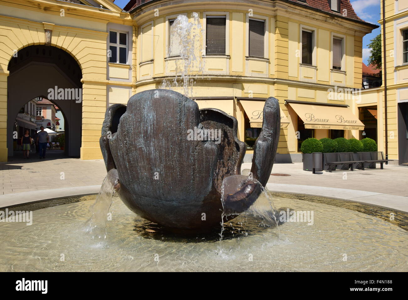 Bavaria, Germany - View on a historic building in Ansbach, region ...
