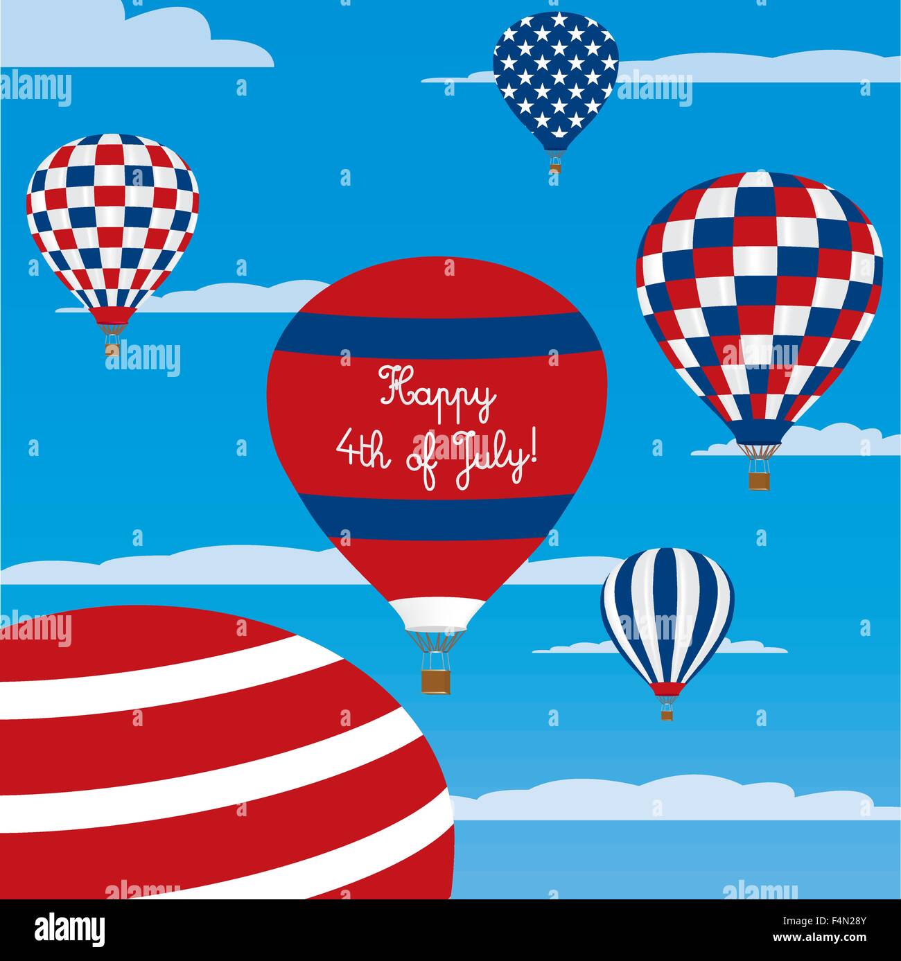 4th of July greeting card in vector format Stock Vector Image & Art - Alamy