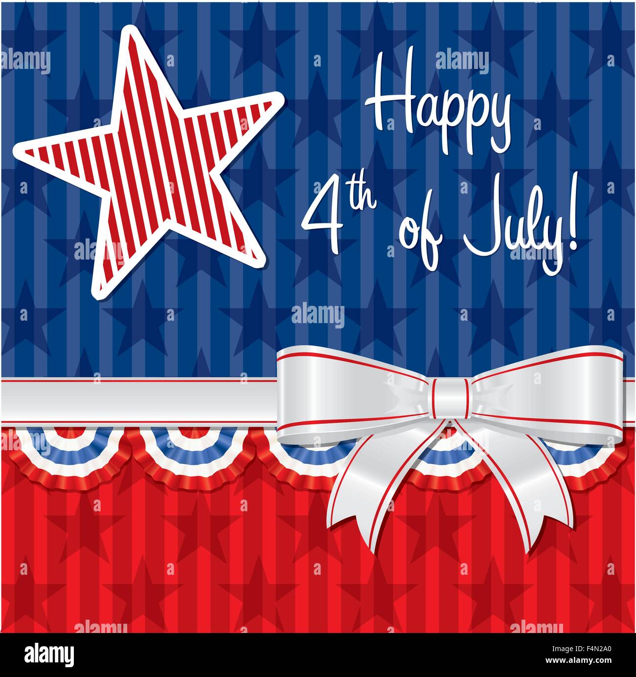 4th of July ribbon card in vector format Stock Vector Image & Art - Alamy