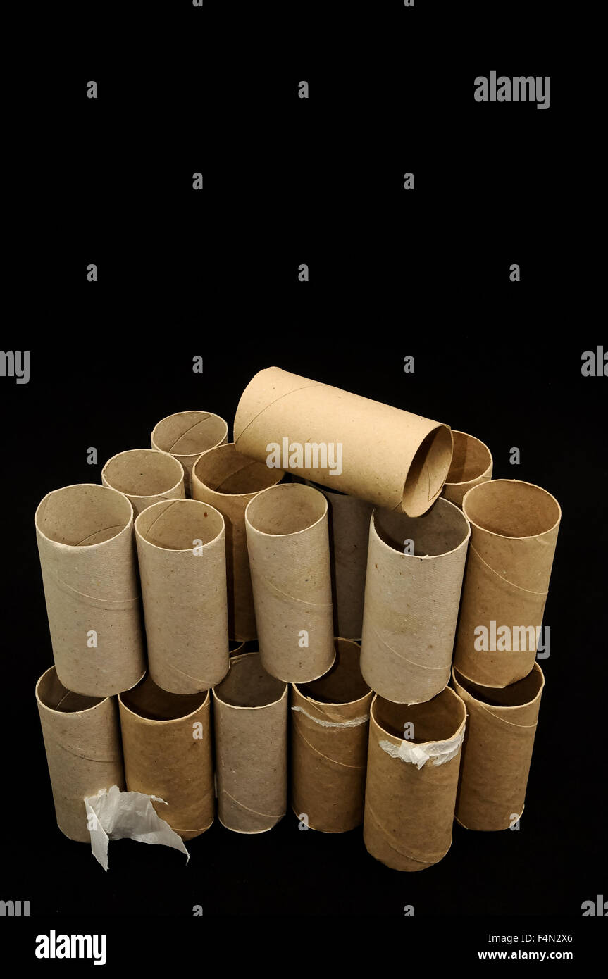 Empty Toilet Paper Roll Stock Photo - Alamy