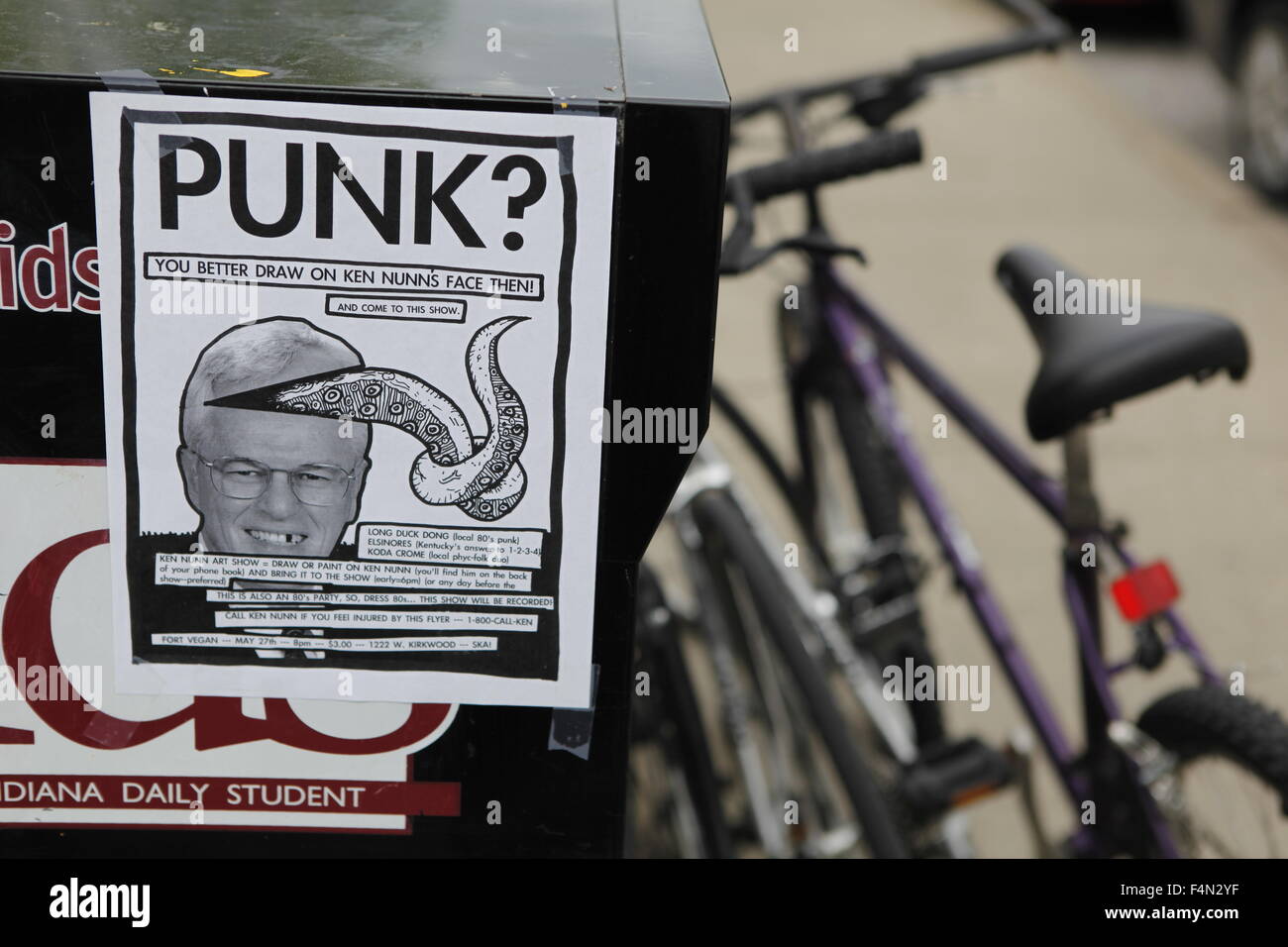 street art in Bloomington, Indiana - punk rock culture Stock Photo - Alamy