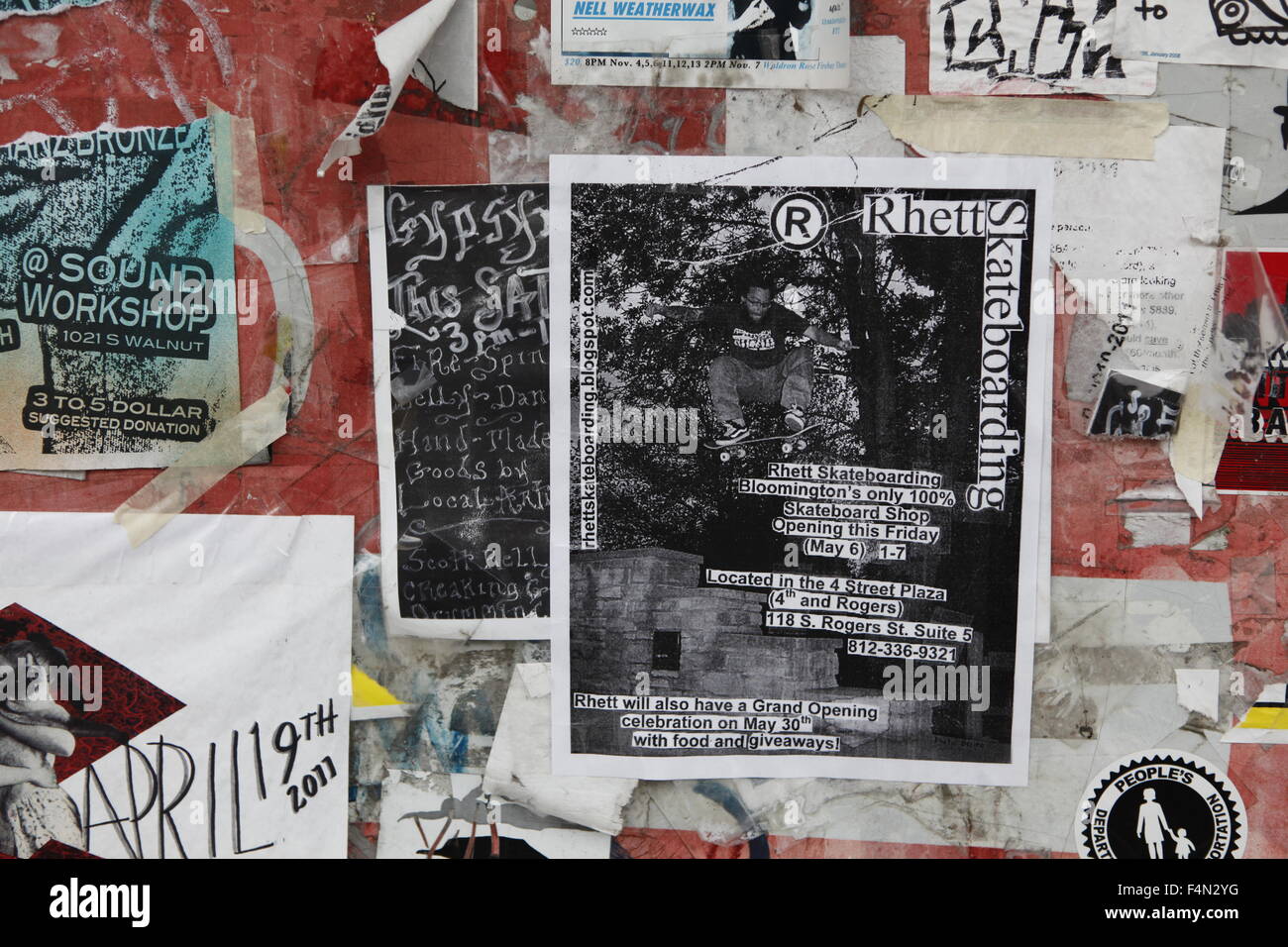 street art in Bloomington, Indiana - punk rock culture Stock Photo - Alamy