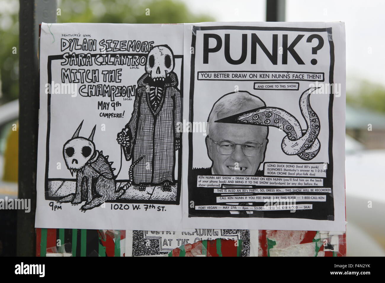 street art in Bloomington, Indiana - punk rock culture Stock Photo - Alamy