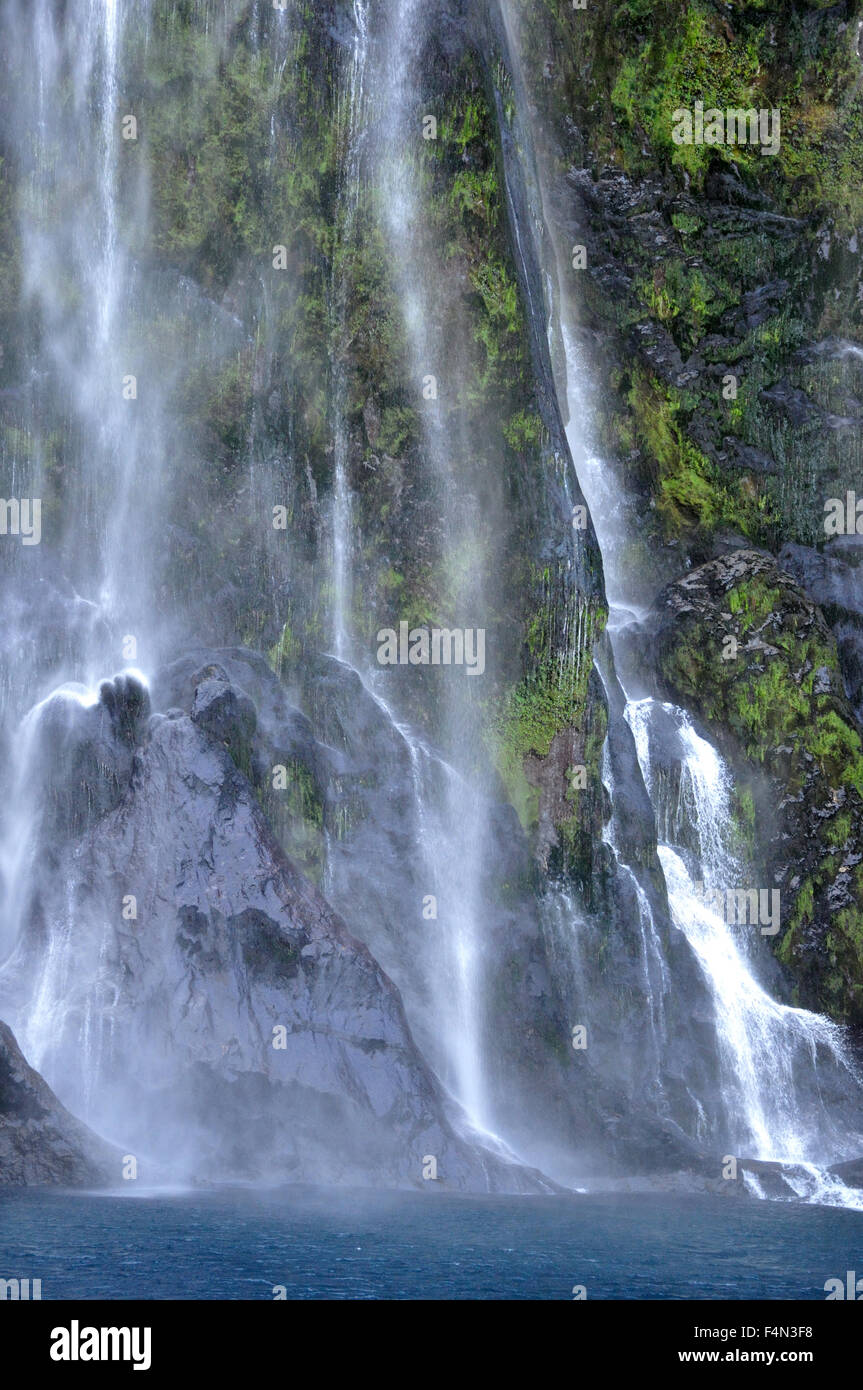 Stirling Falls, Milford Sound, Fiordland, New Zealand Stock Photo - Alamy