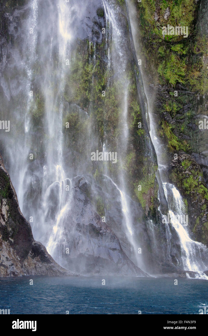 Stirling Falls, Milford Sound, Fiordland, New Zealand Stock Photo - Alamy