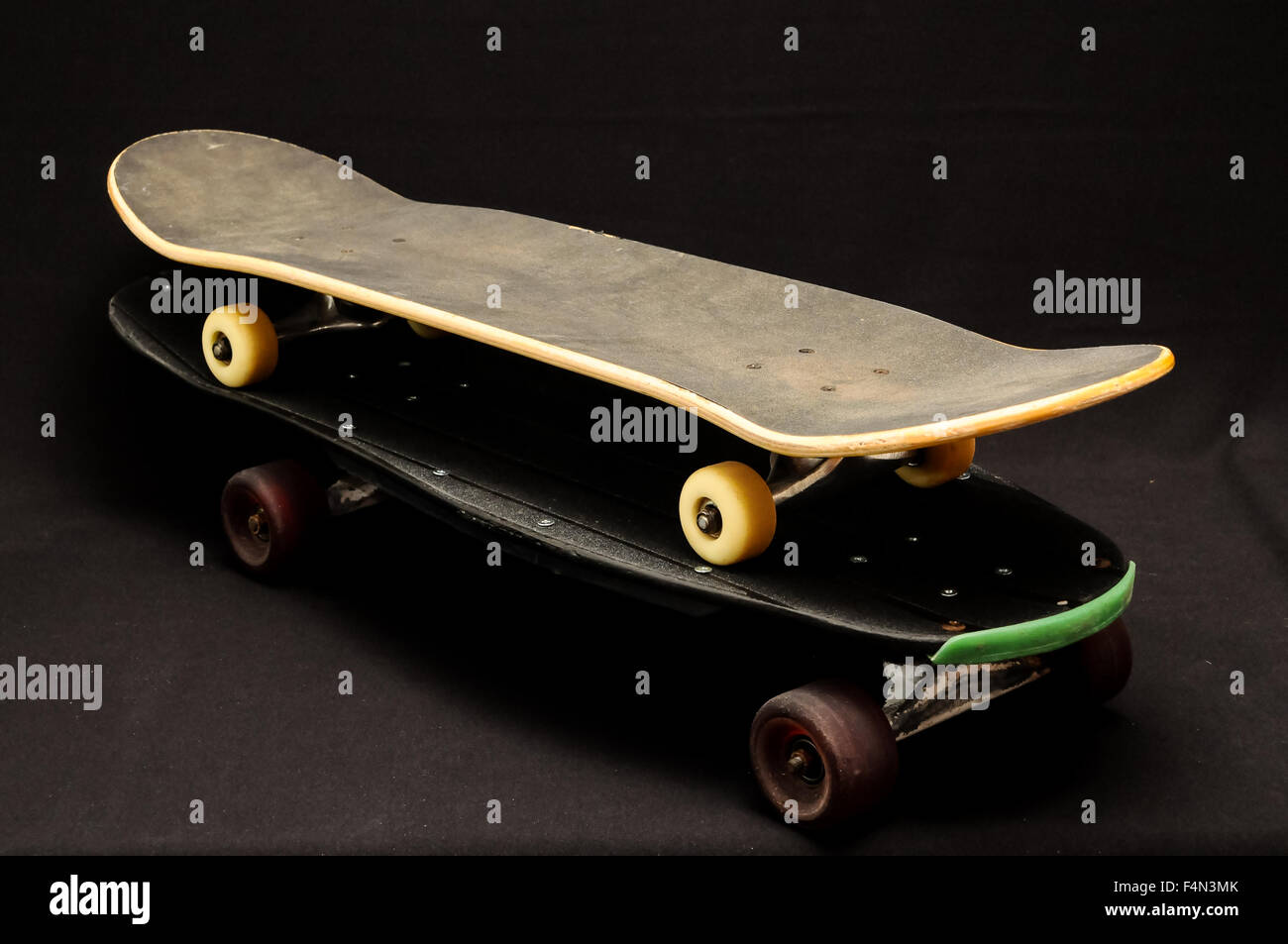 Old Used Wooden Skateboard Stock Photo - Alamy