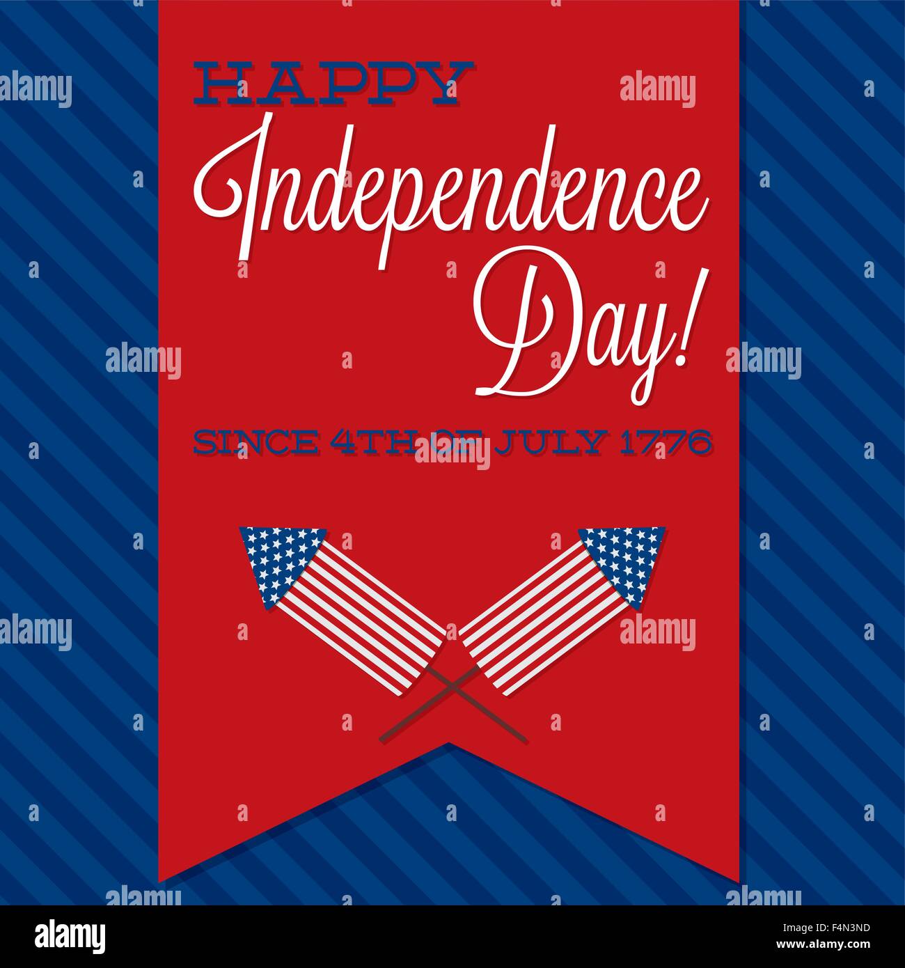 Retro ribbon Independence Day card in vector format Stock Vector Image ...