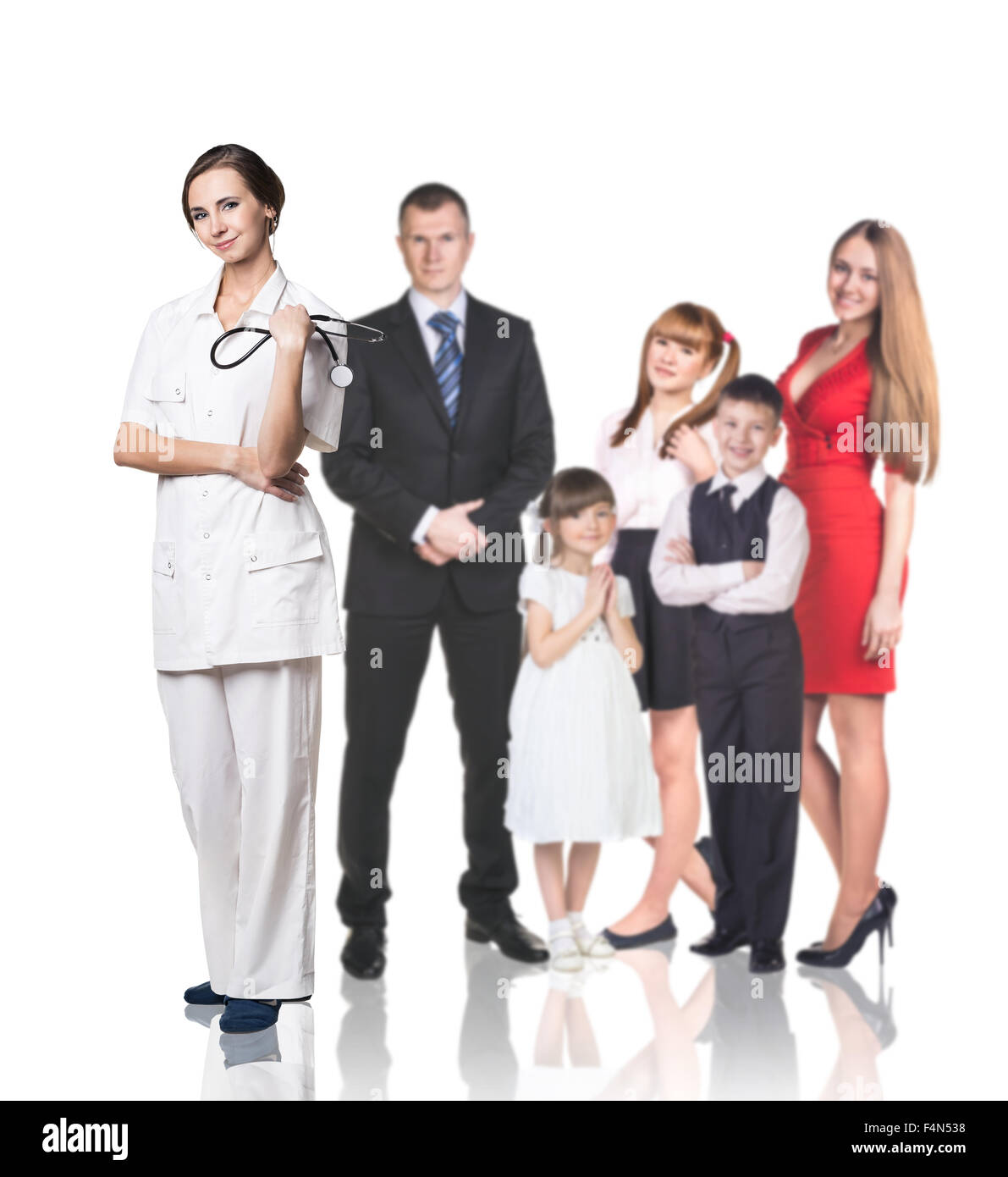 Family at the doctor appointment Stock Photo - Alamy
