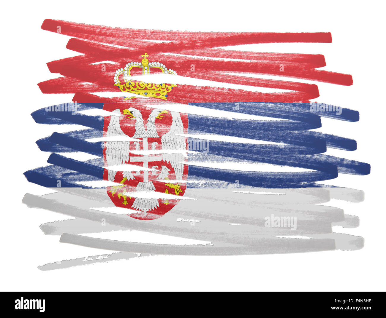 Serbia flag map hi-res stock photography and images - Alamy