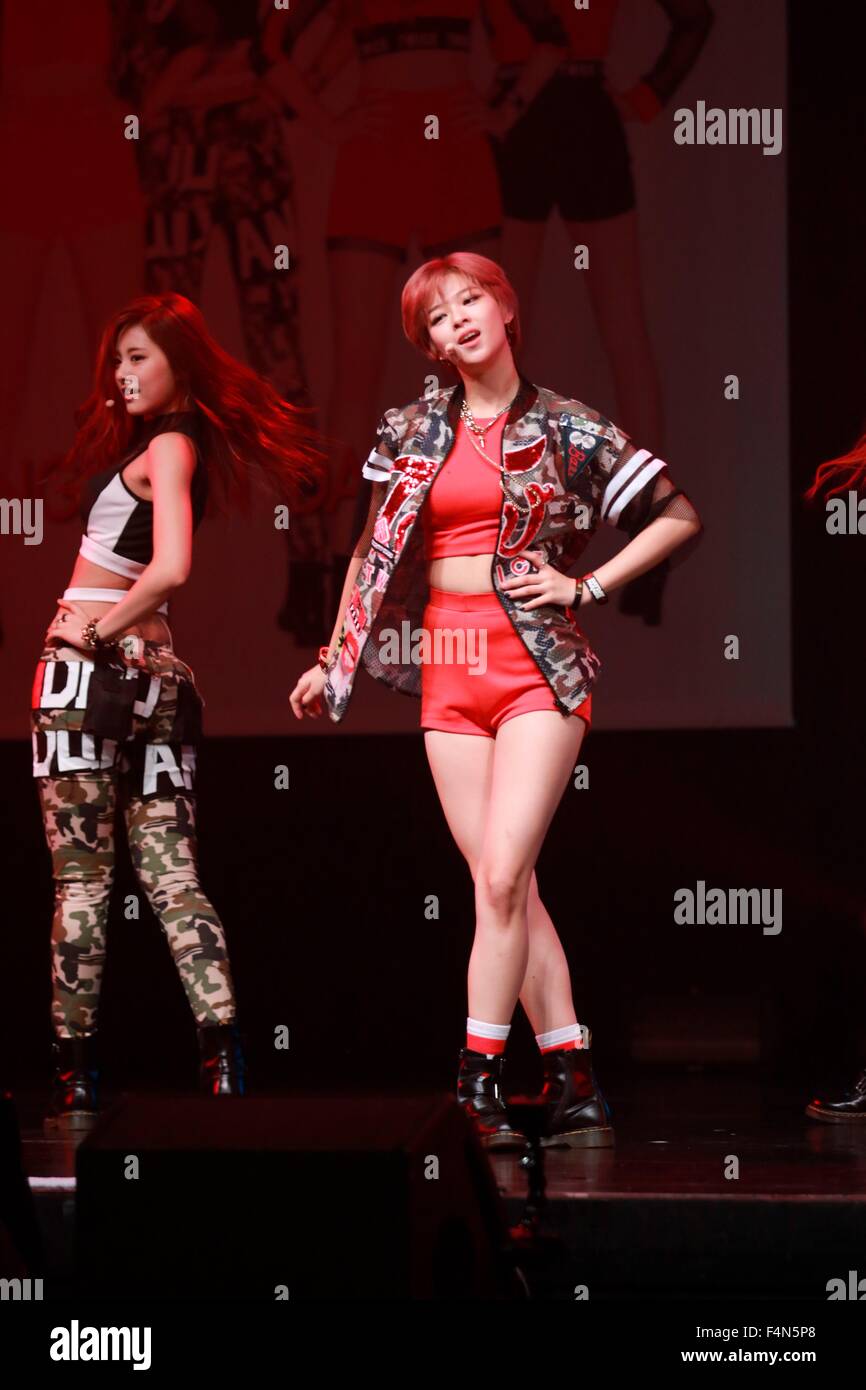 Korea idol group Twice take the debut performance in Seoul, South Korea ...