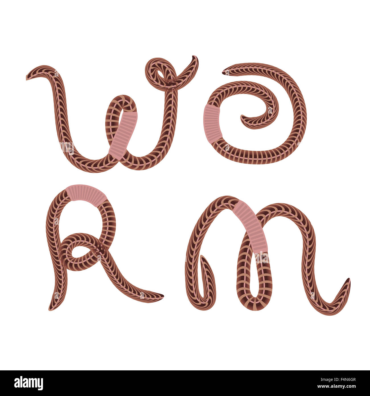 Animal Earth Red Worms Stock Photo - Alamy
