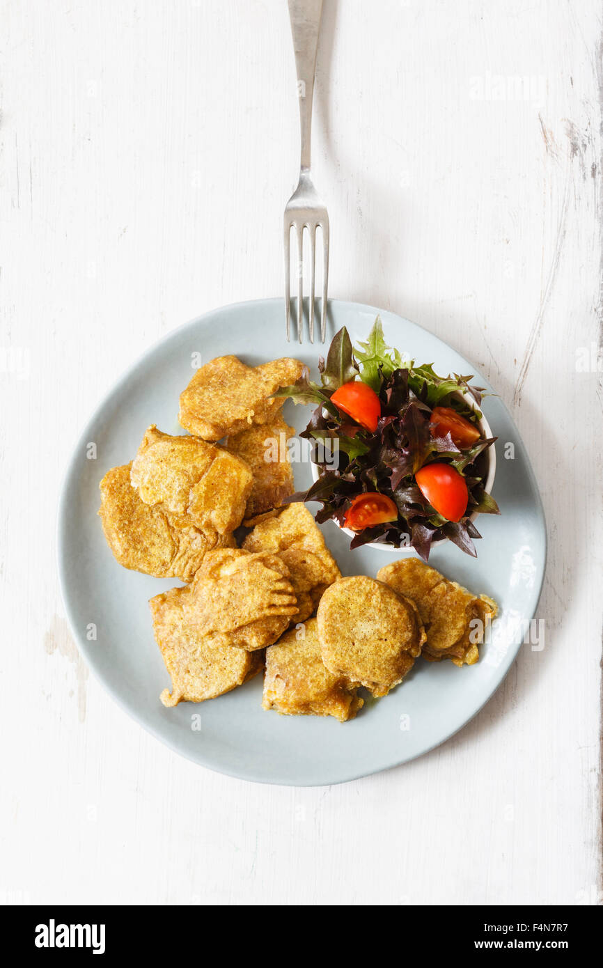 Vegetable fritter on plate Stock Photo - Alamy