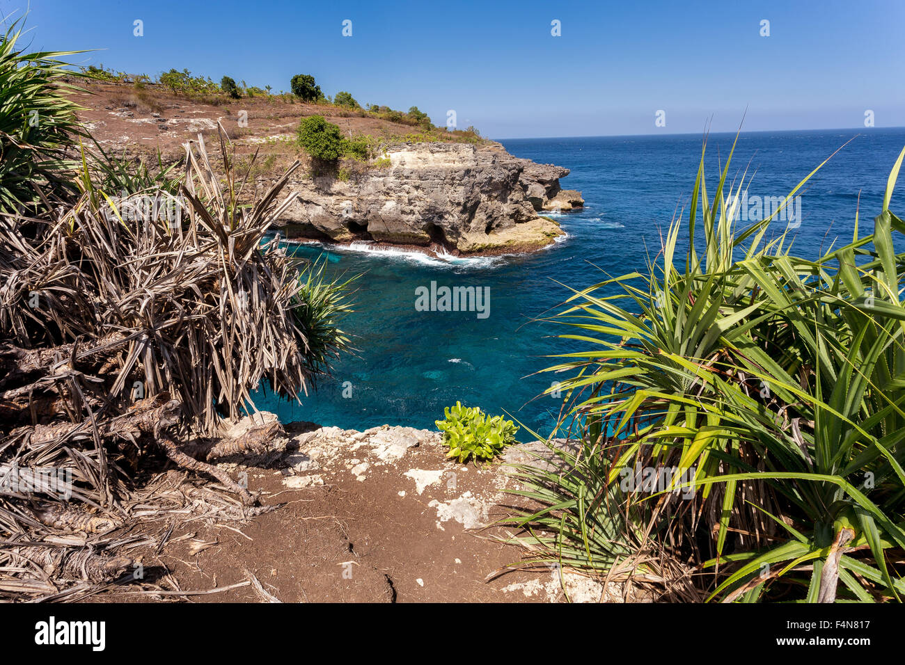 dream coastline at Bali, near Manta Point famous Diving place, Nusa ...