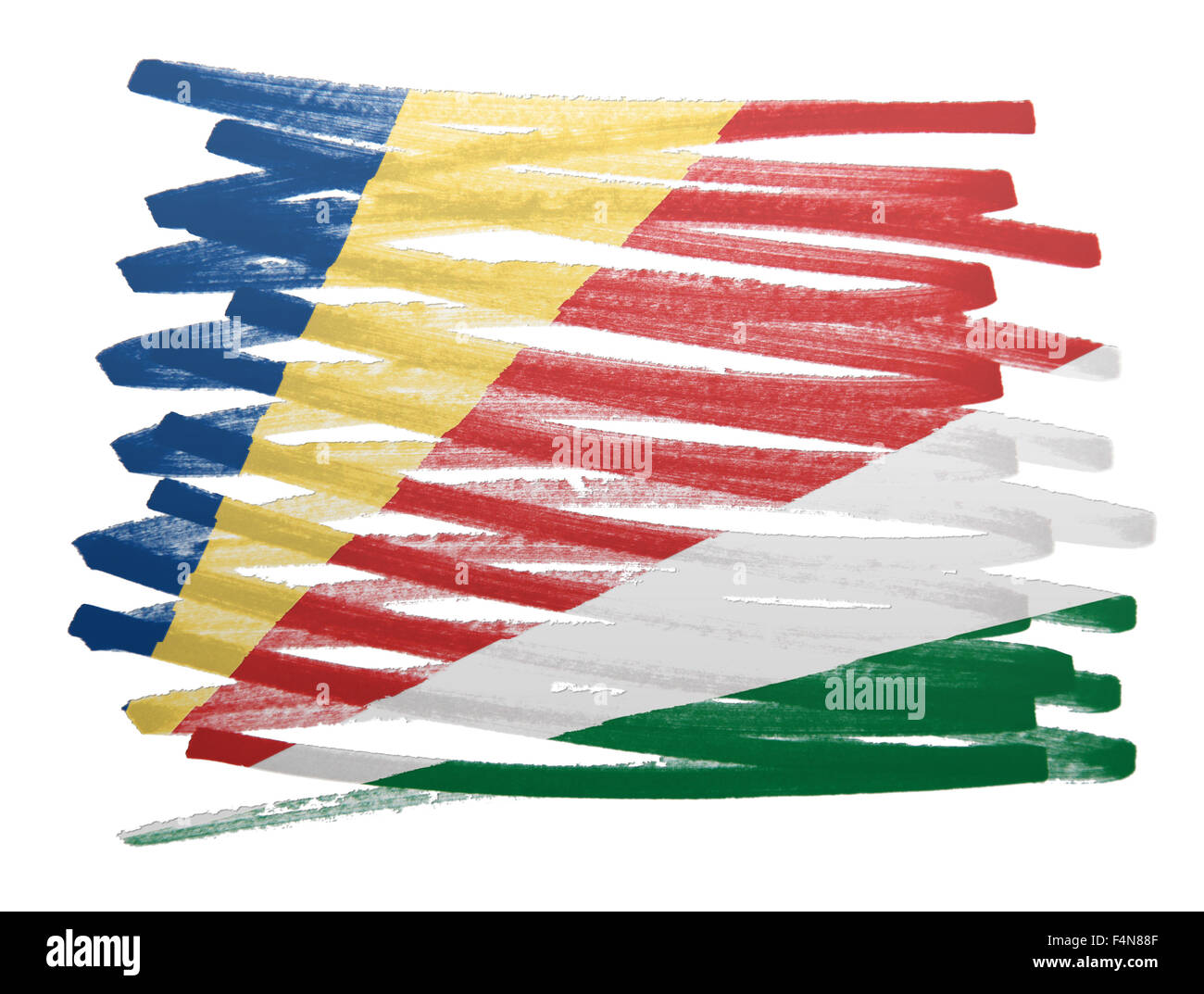 Flag illustration made with pen - Seychelles Stock Photo - Alamy
