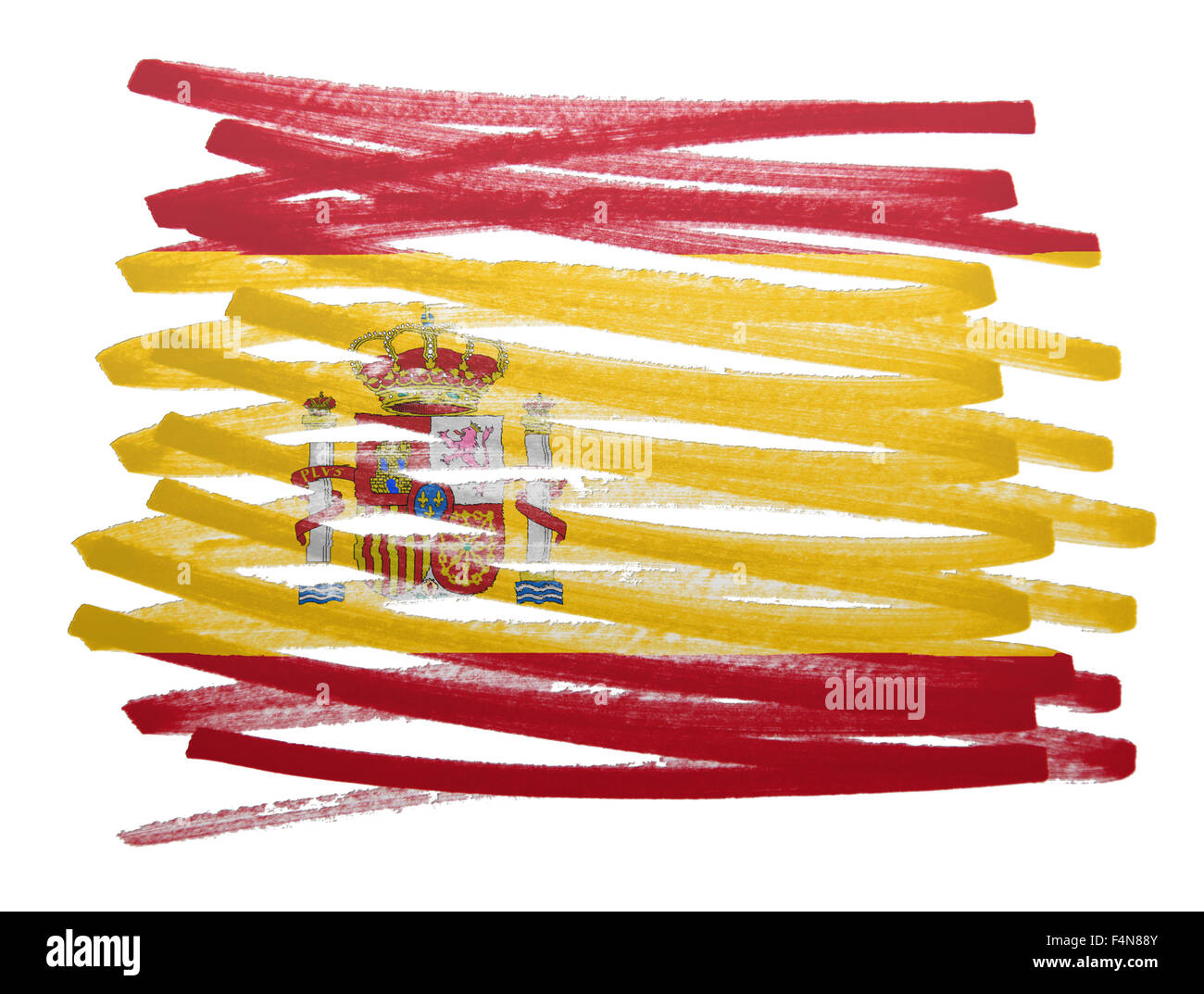 Drawing flag spain Cut Out Stock Images & Pictures - Alamy