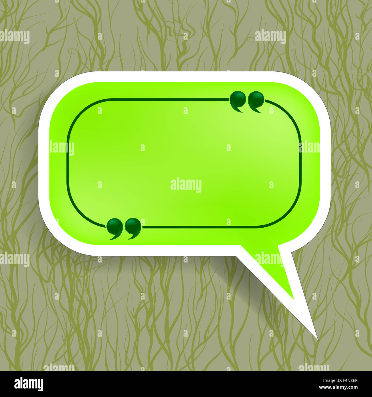 Green Paper Speech Bubble Stock Photo - Alamy
