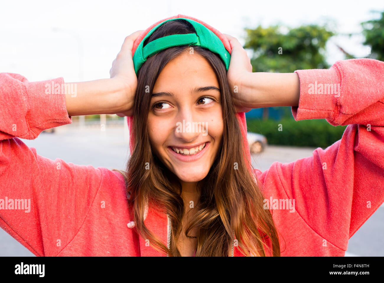 Baseball cap backwards portrait hi-res stock photography and images - Alamy