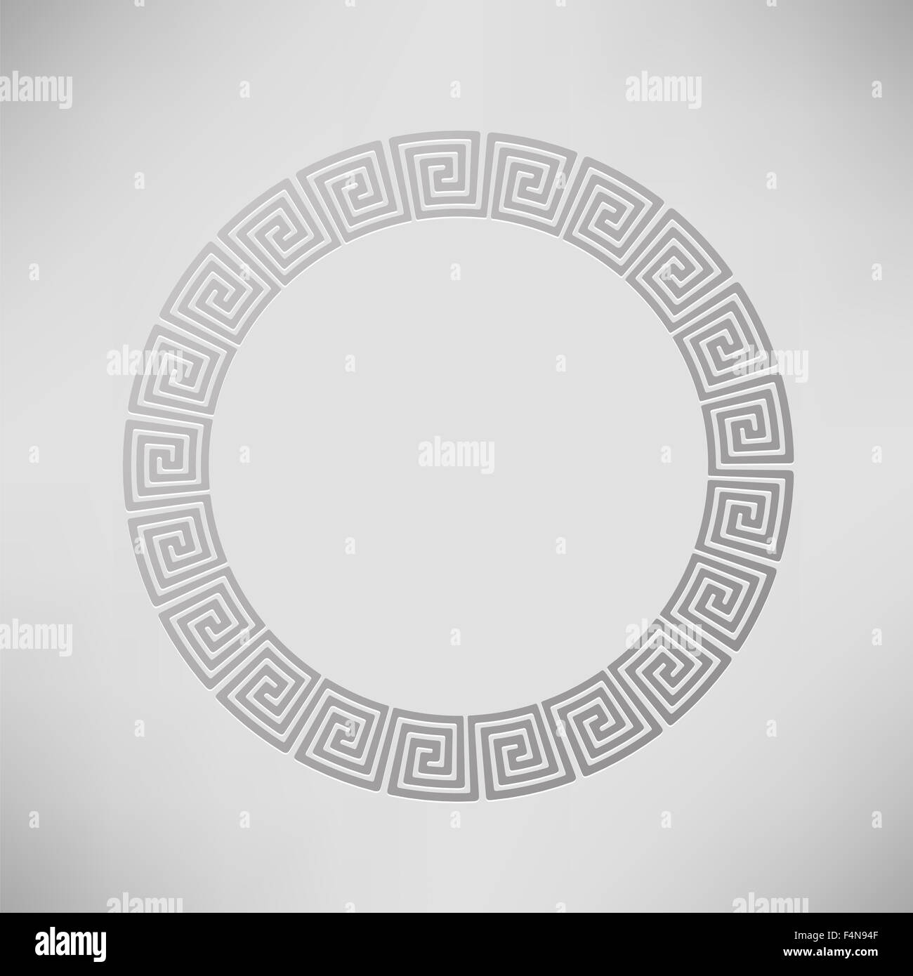 Greek Ornamental Circle Frame Stock Photo - Alamy