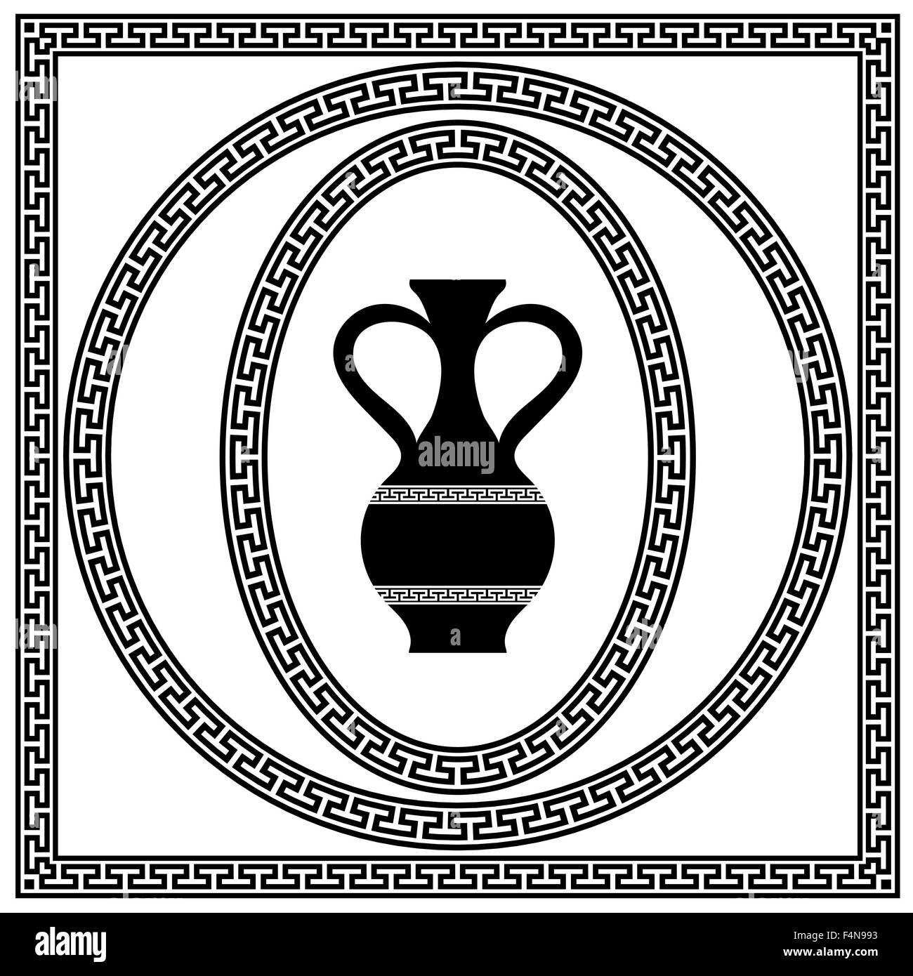 Set of Greek Frames Stock Photo - Alamy