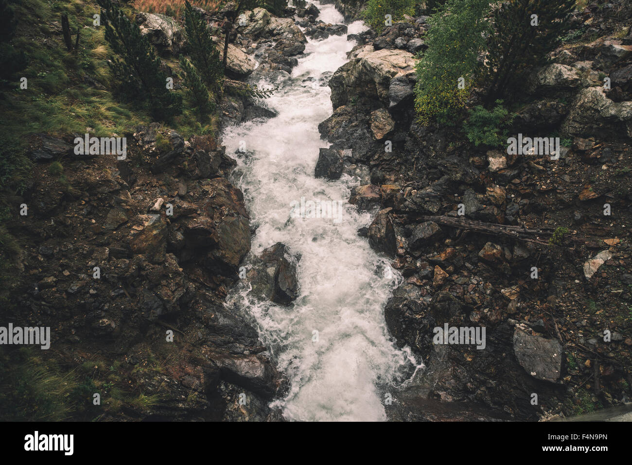 Spain, Benasque, streaming of a river Stock Photo - Alamy