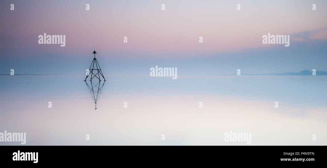 The Loughor Estuary, South Wales, north Gower peninsular on the left ...