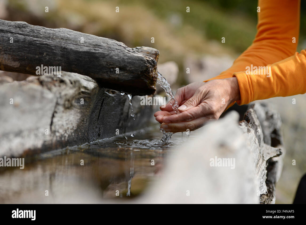 Hands scooping water hi-res stock photography and images - Alamy