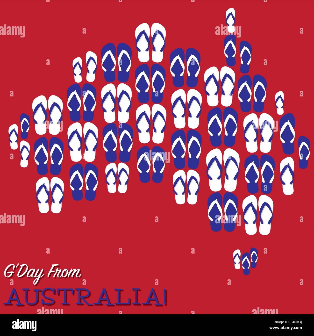 Australian map made of thongs (flip flops) in vector format Stock Vector Image & Art - Alamy