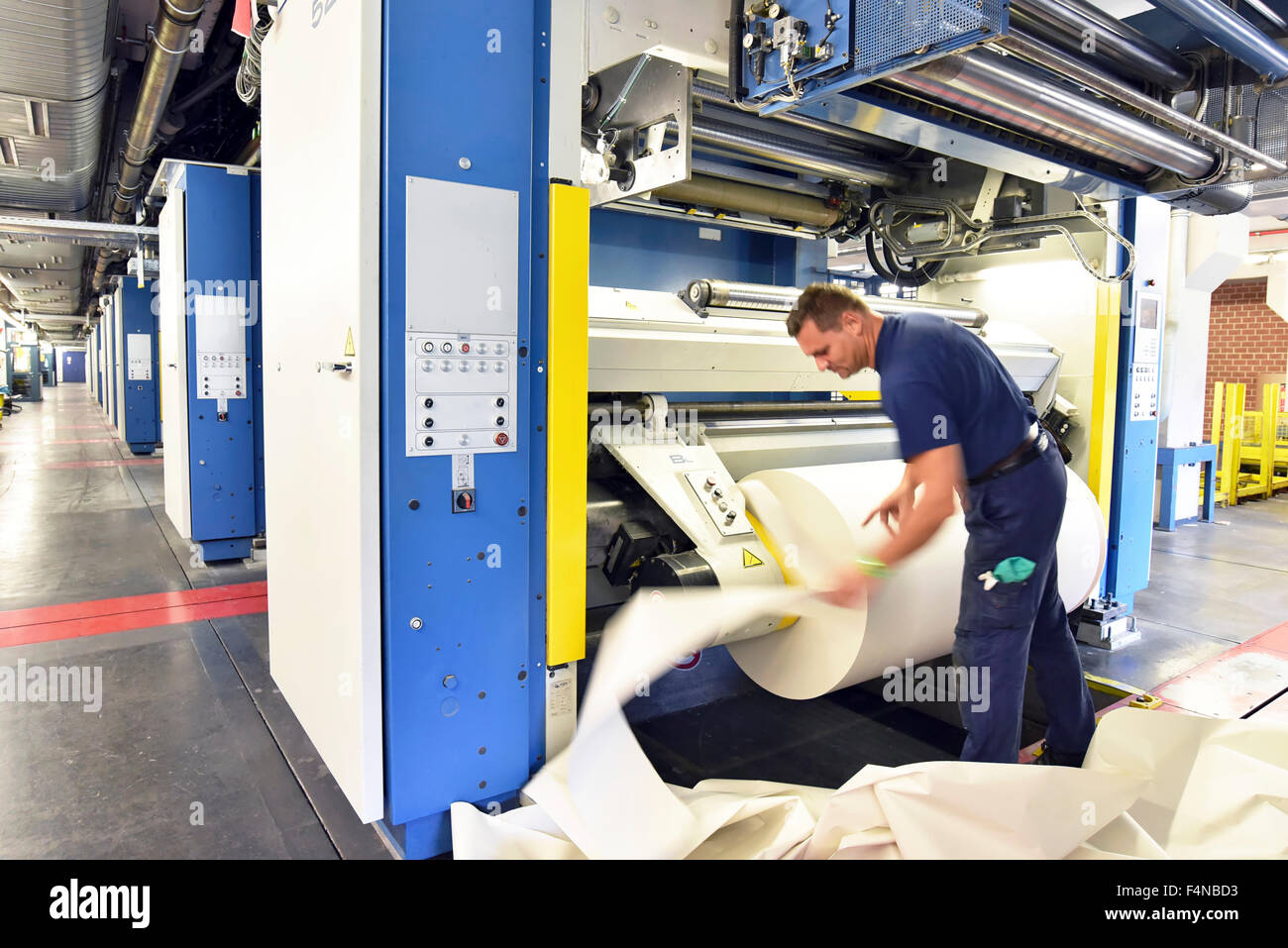 Newspaper printing press production hall hi-res stock photography and ...