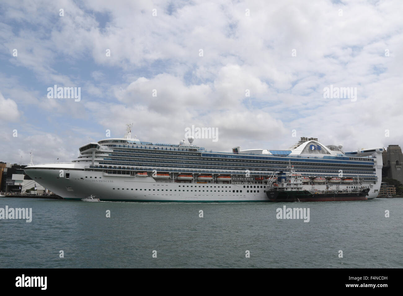 The Golden Princess cruise ship, moored at the Overseas Passenger ...