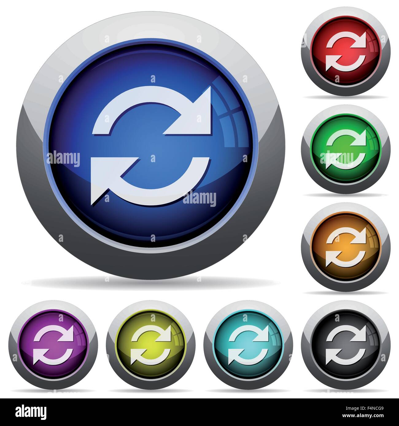 Refresh button black glass hi-res stock photography and images - Alamy