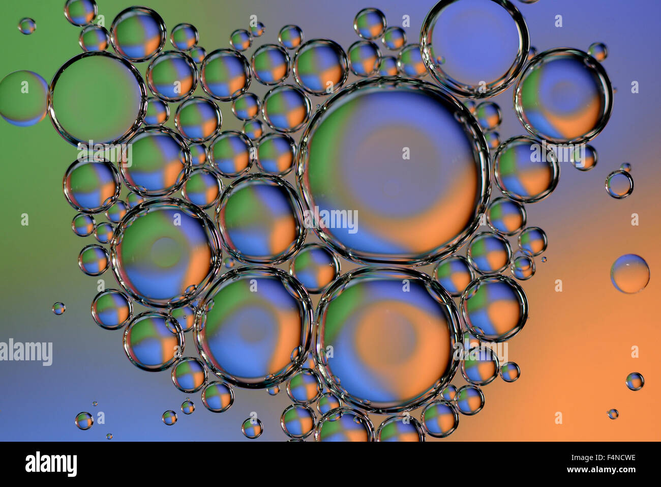 Water bubbles on oil Stock Photo - Alamy