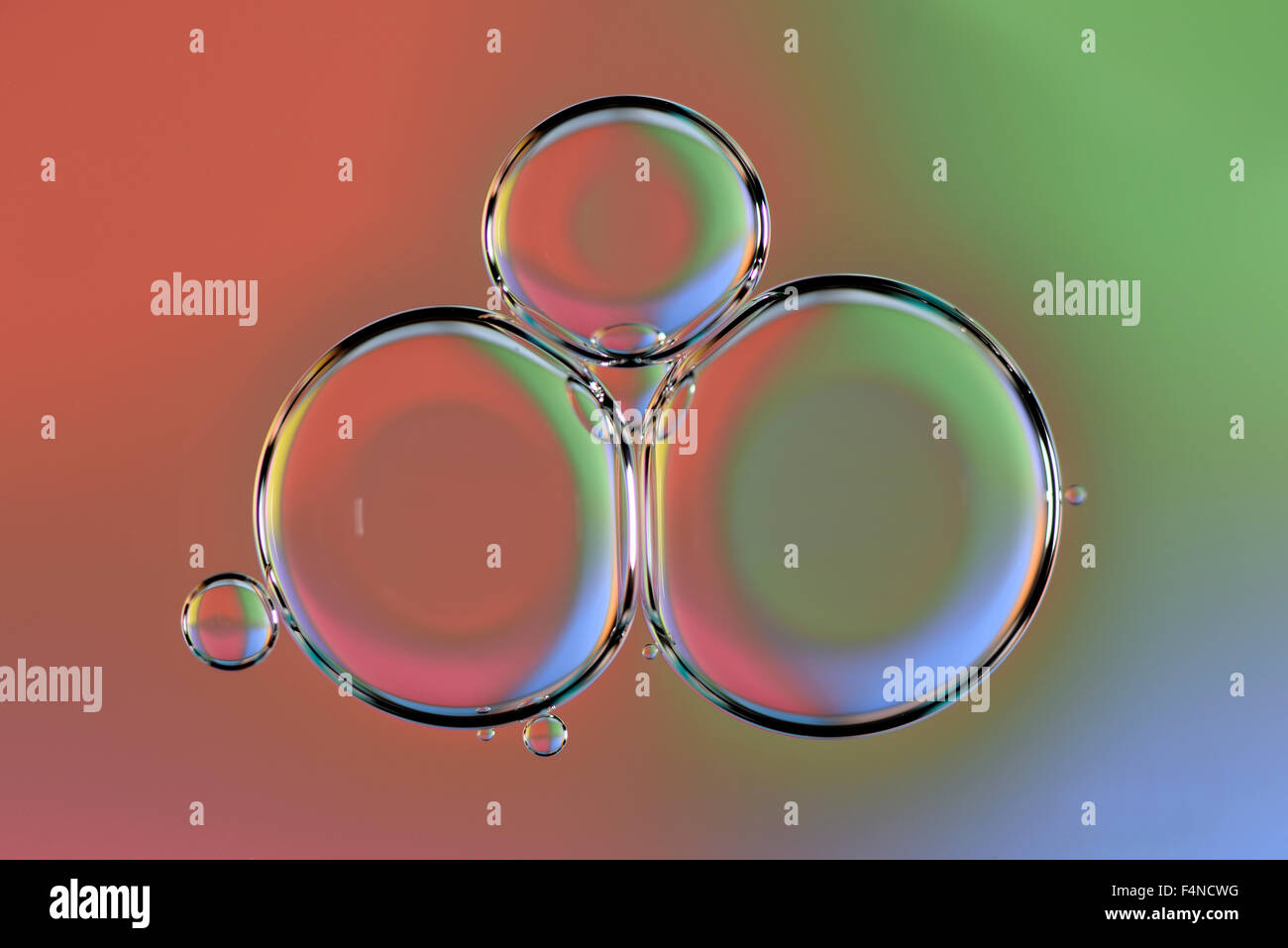 Water bubbles on oil Stock Photo - Alamy
