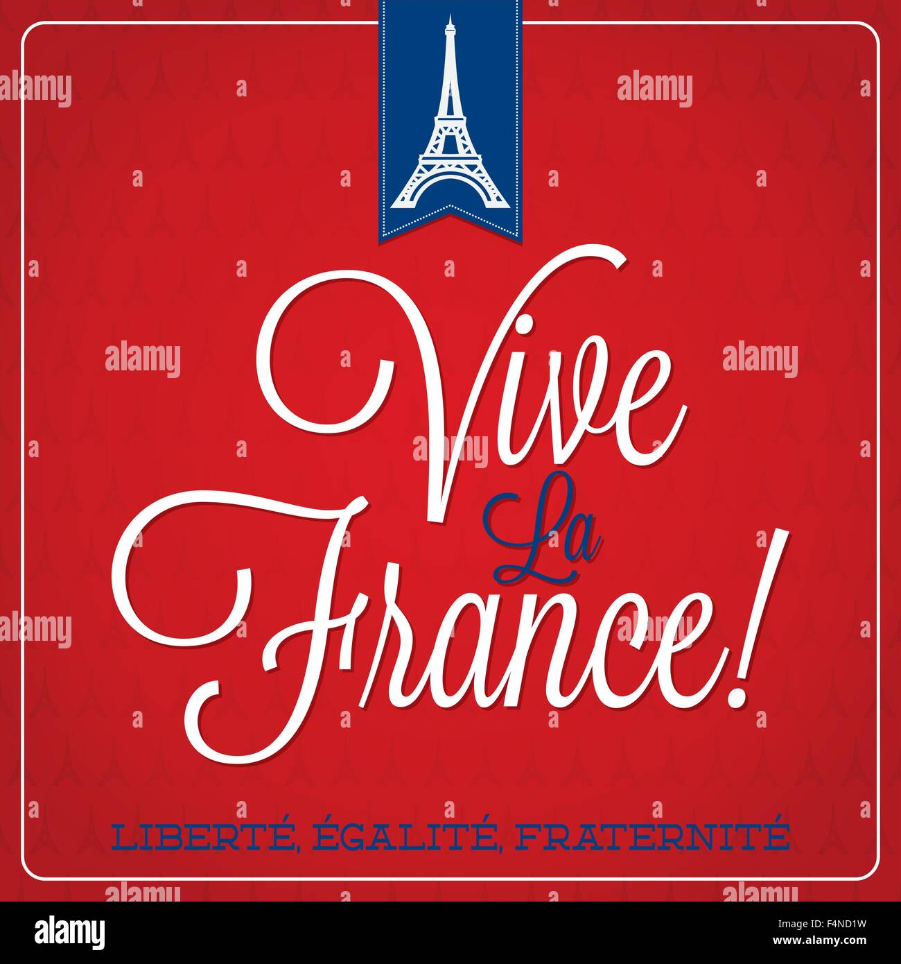 Vive La France Bastille Day card in vector format Stock Vector Image ...